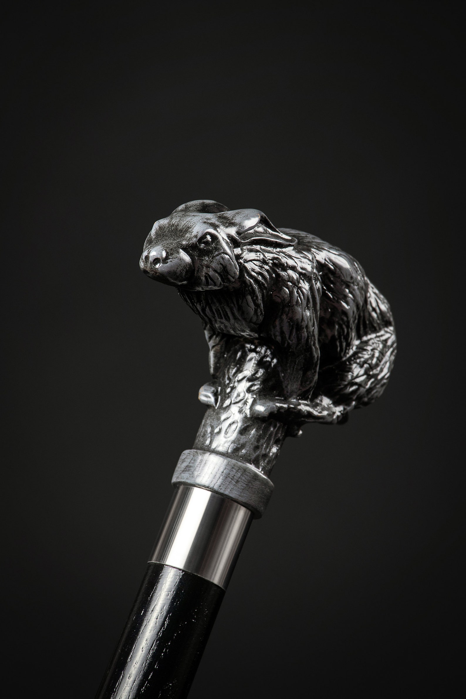 Victorian Rabbit Walking Cane Wooden Rabbit Head Walking | Etsy