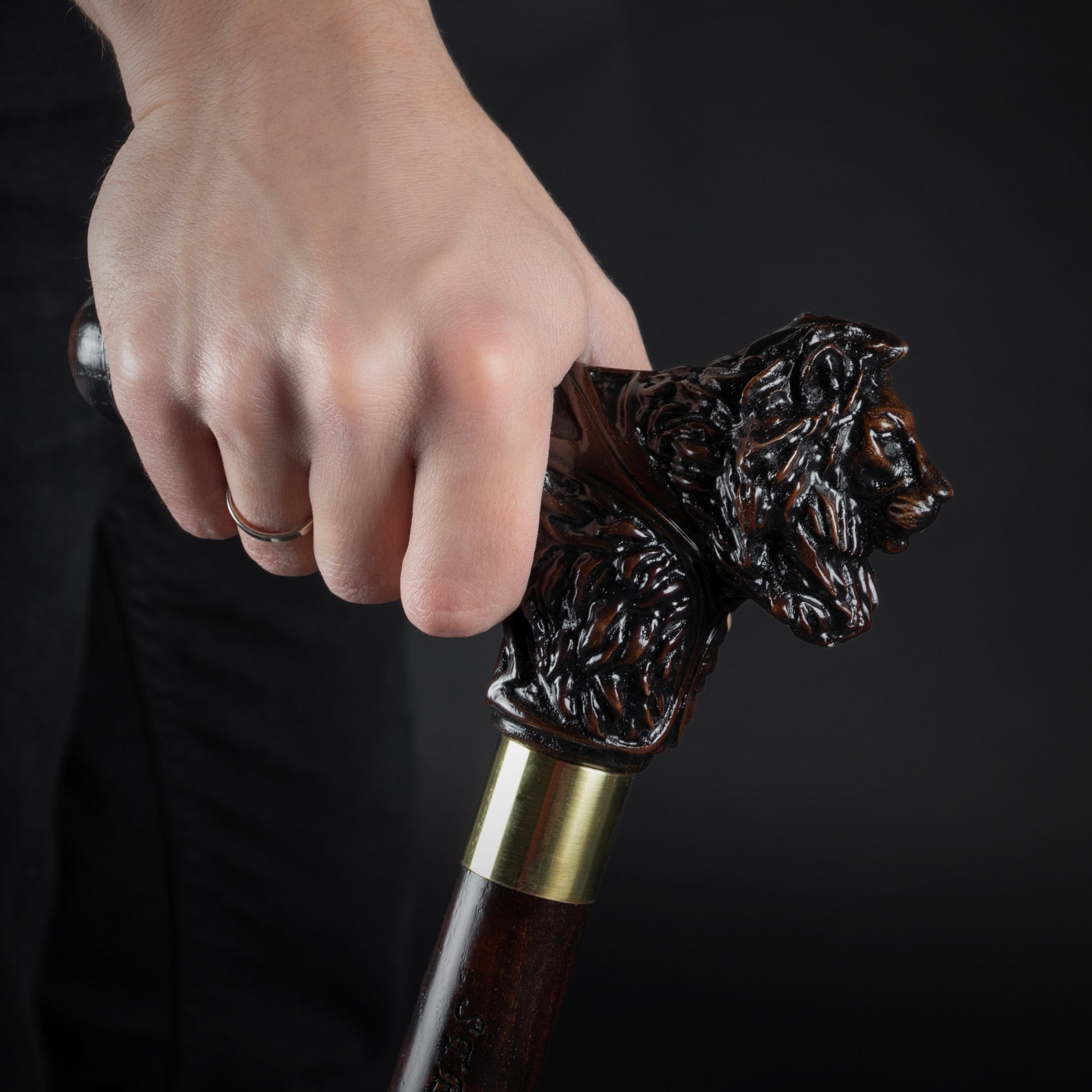 Hand Carved Lion Head Walking Cane Unusual Crazy Walking - Etsy