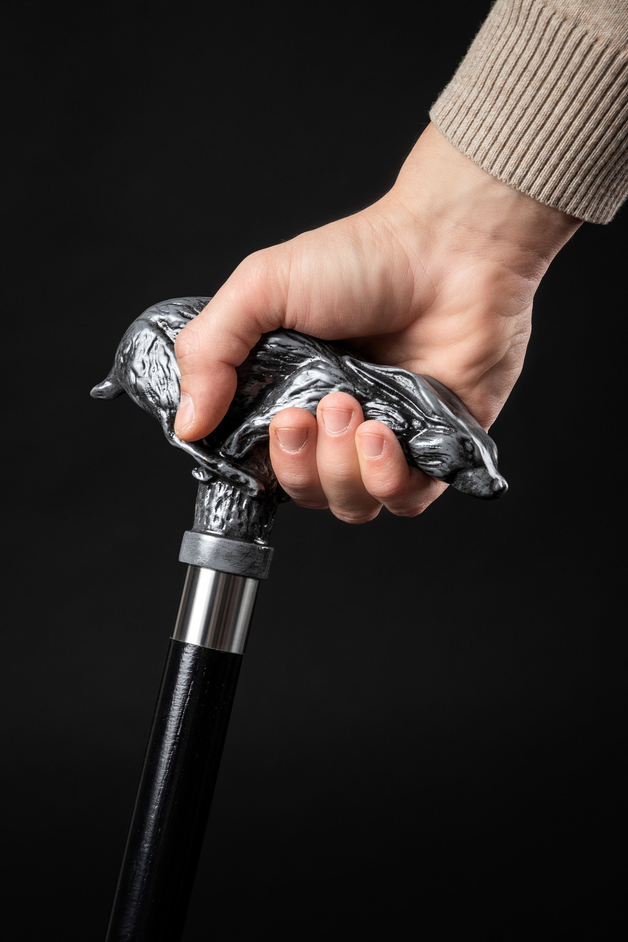 Victorian Rabbit Walking Cane Wooden Rabbit Head Walking | Etsy