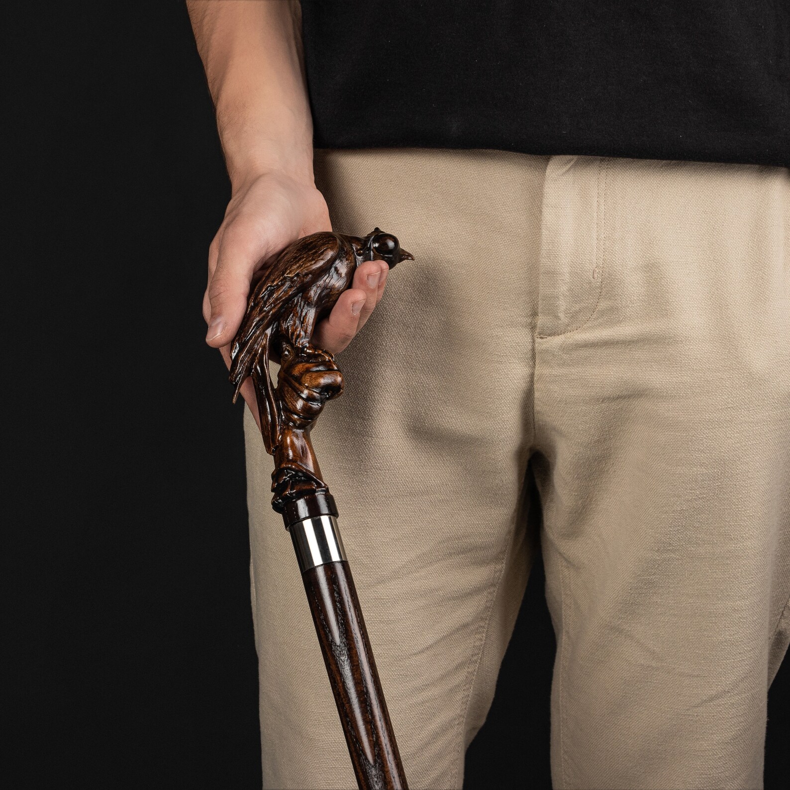 Falconry Walking Cane Fancy Hand Carved Cane Best Canes for - Etsy
