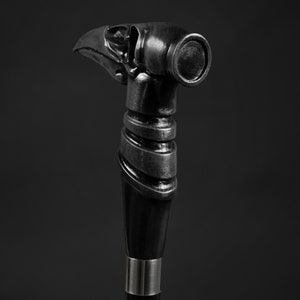 Fancy Walking Canes Black Crow Skull Walking Cane Walking Stick Goth ...