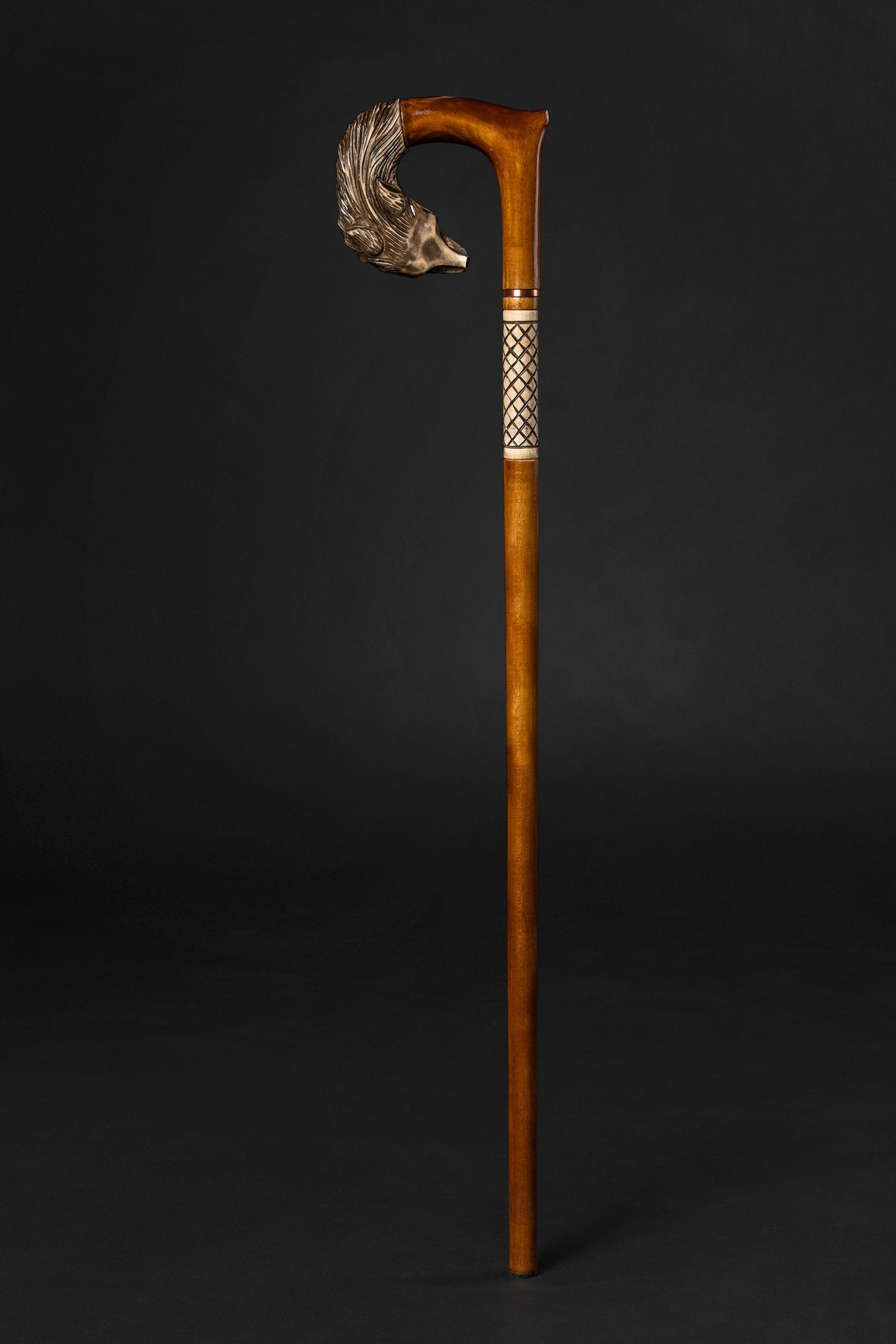 Wolf Handle Walking Stick and Cane Cane for Men & Women | Etsy