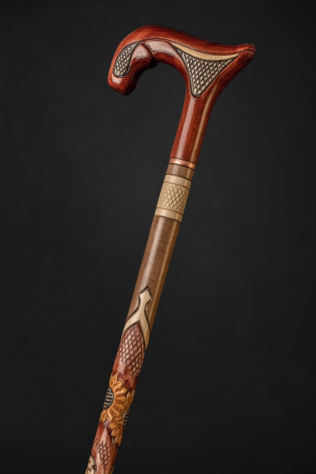 Walking Stick for Women for Stability Floral Design, Stylish Hand ...