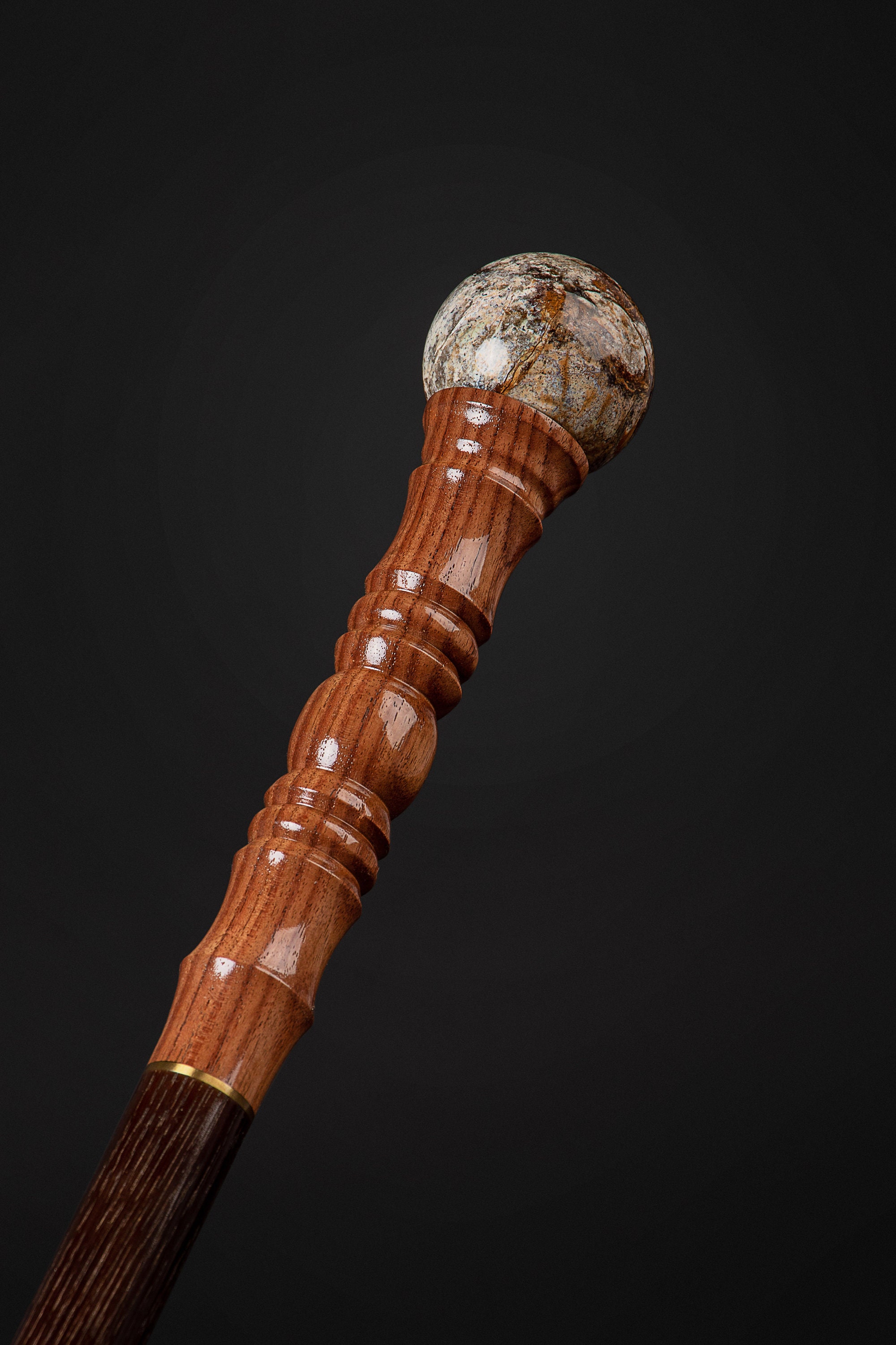 Sophisticated Look Knob Walking Cane Handle Boulder Opal Stone ...