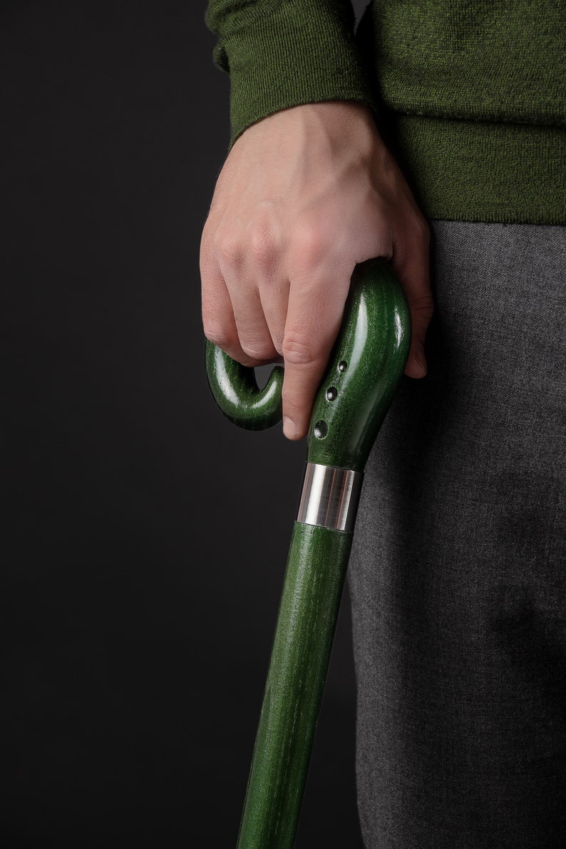 Artisan Walking Cane for Men - Color Green, Designer Walking Stick - Etsy