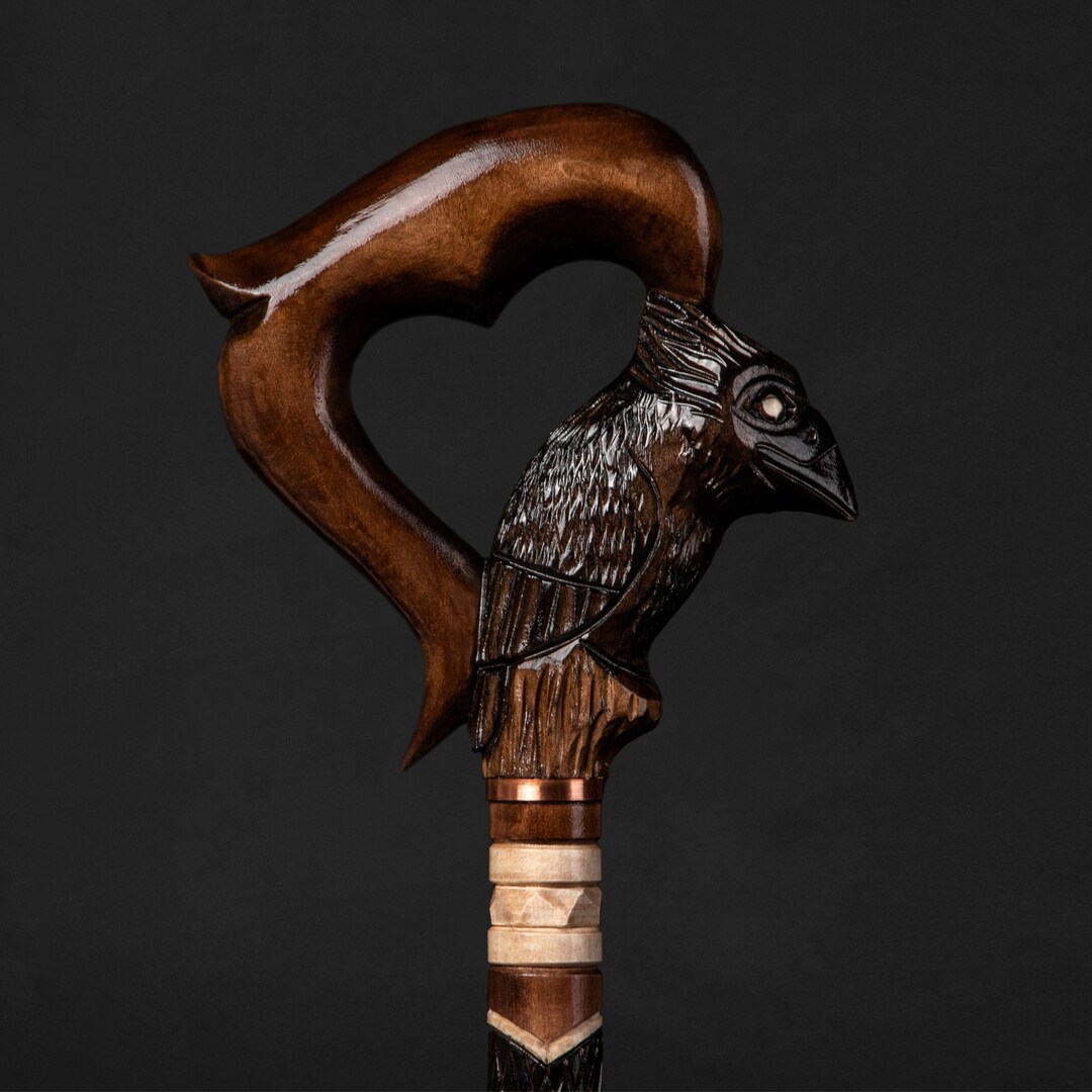Fancy Black Raven Walking Cane Designer Crow Handle for Men and Women ...