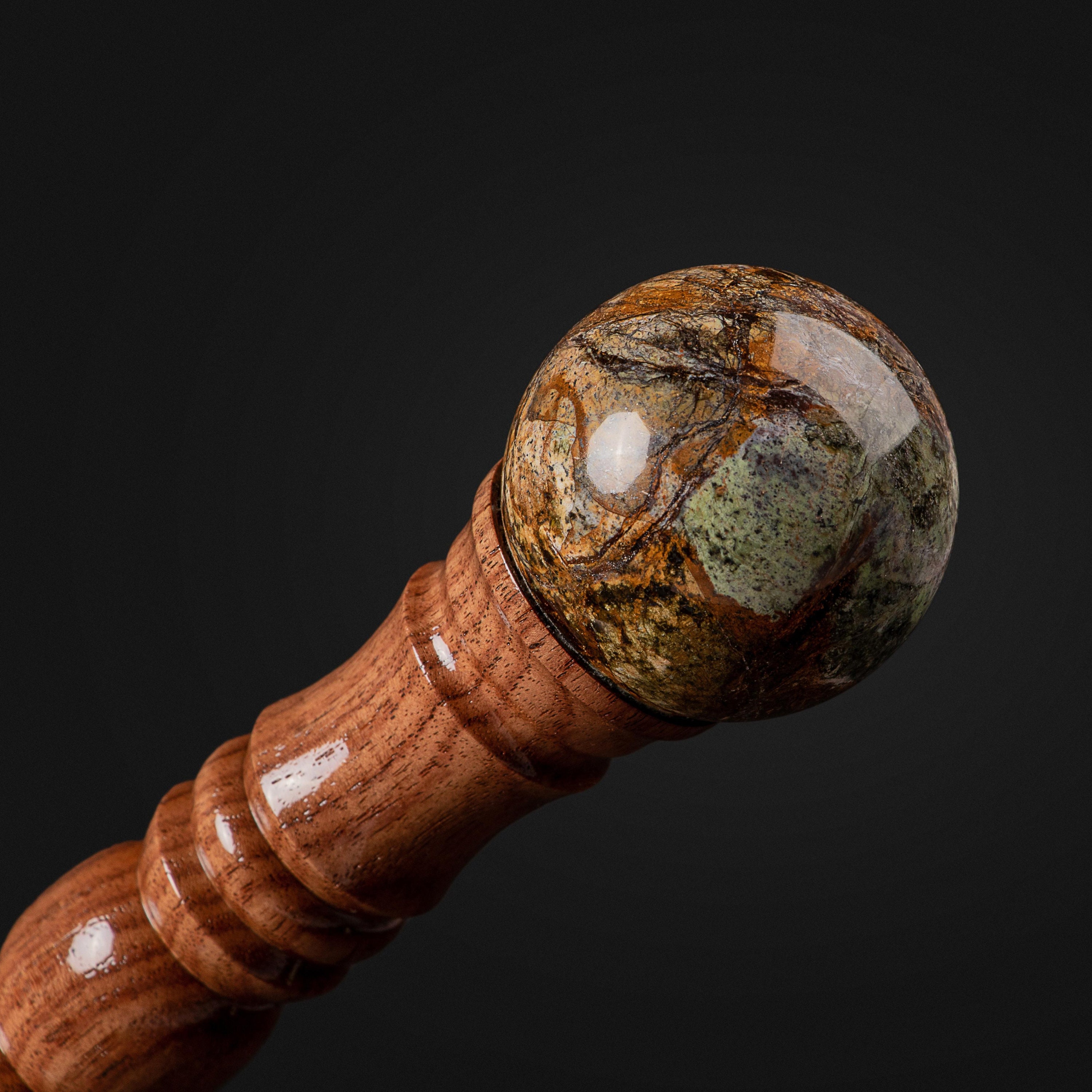 Sophisticated Look Knob Walking Cane Handle Boulder Opal Stone ...