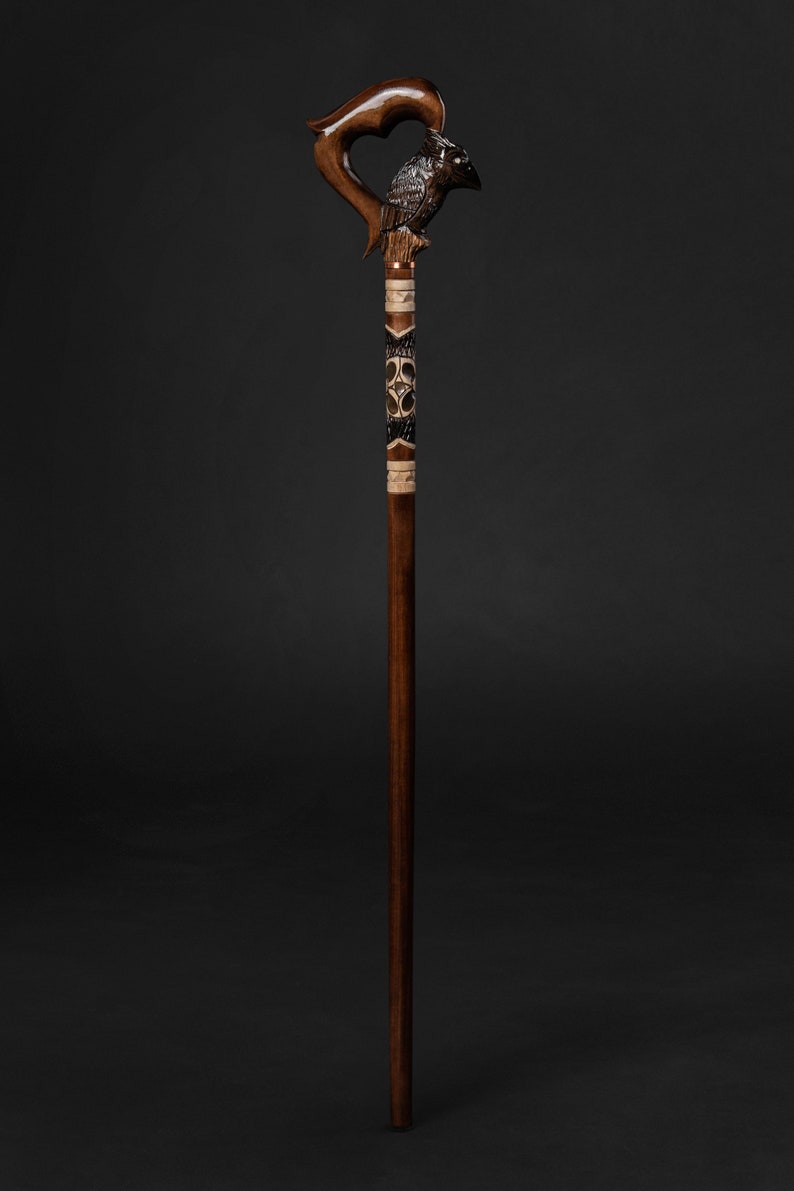 Fancy Black Raven Walking Cane Designer Crow Handle for Men and Women ...