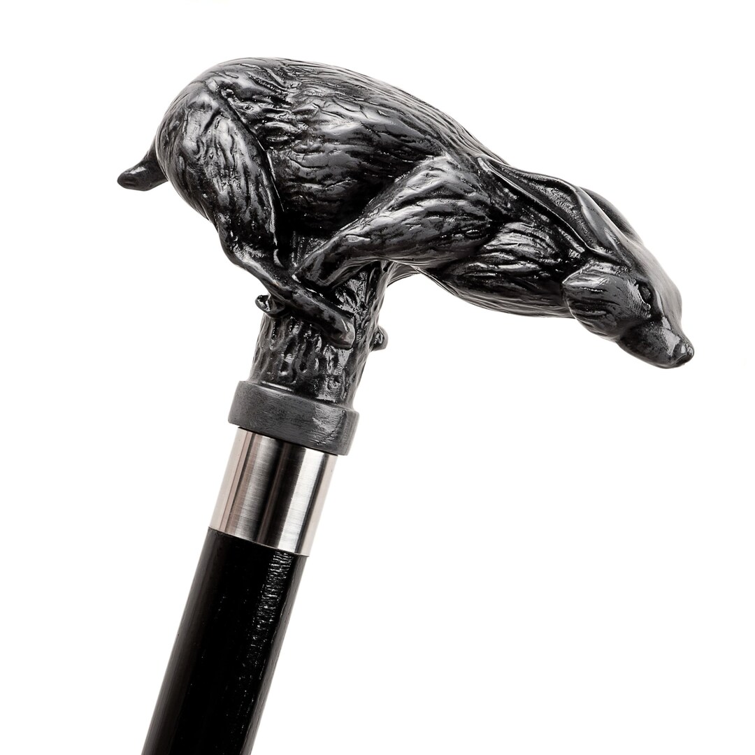 Victorian Rabbit Walking Cane Wooden Rabbit Head Walking - Etsy