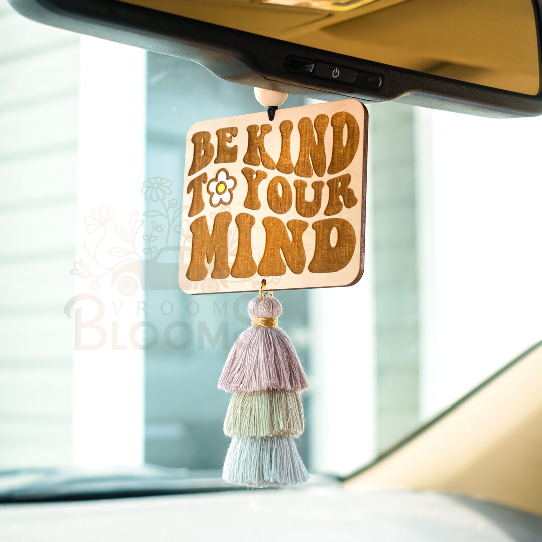 KIND CAR CHARM | Be Kind to Your Mind Car Charm | Mirror Hanger | Car ...
