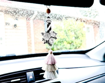 SMILEY FACE Car Charm Rear View Mirror Charm Car Accessories Rear View ...