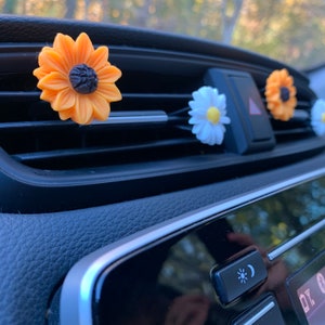 SUNFLOWER VENT CLIPS | Daisy Vent Clips | Flower Vent Clips | Car Vent ...