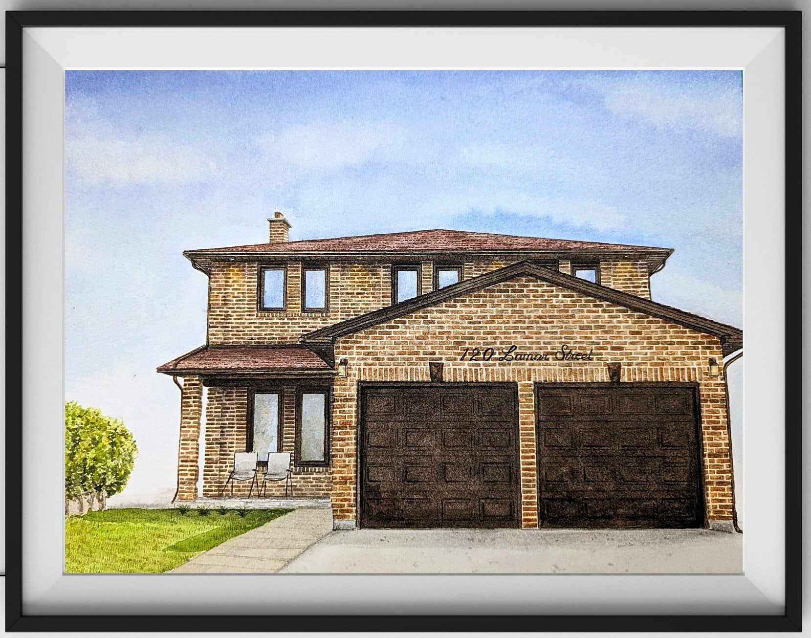 Custom House Portrait, Hand Painted | House Painting | Realtor Closing ...