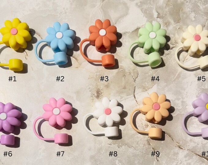 Flower Straw Topper Cover, Stanley Straw Charms, Straw Topper for ...