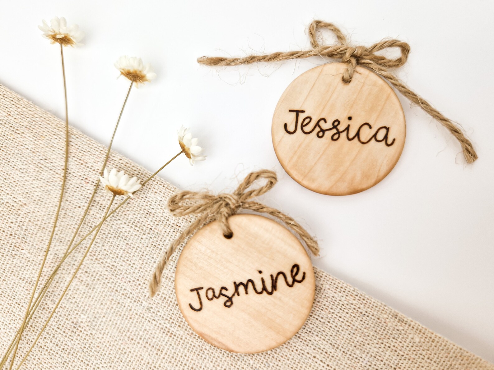 Personalised Wooden Token With Bow Small Round Keepsake for - Etsy UK