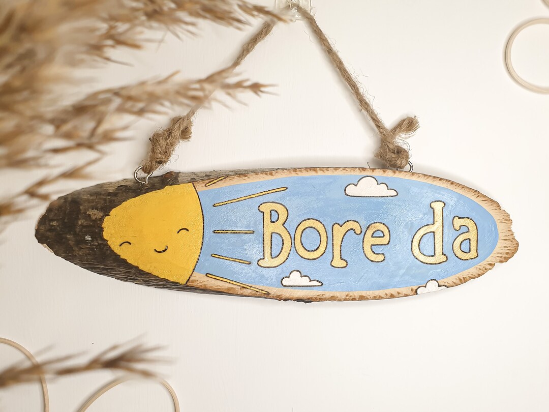 Bore Da Cymraeg Welsh Good Morning Sign Rustic Wooden Sign - Etsy UK