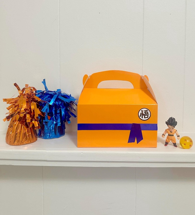 Custom Dragon Ball Z / Goku Birthday Kids Gift Goodie Favor Box / Set ...