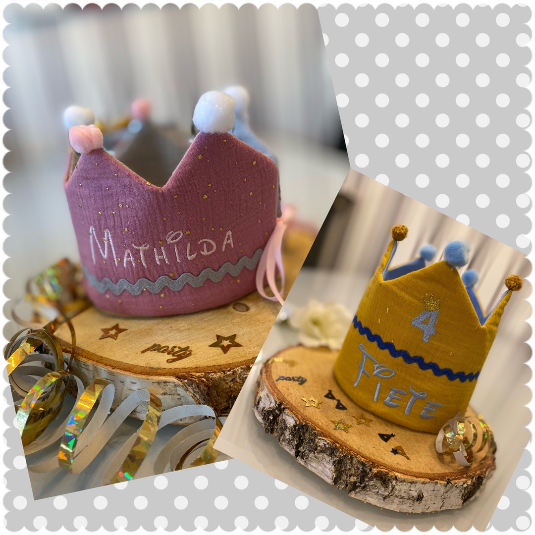 Birthday Crown With Name and Number for Boys and Girls/ - Etsy