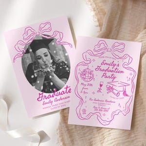 Hand Drawn Style Graduation Invitation Template, Senior Graduation ...