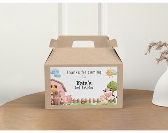 Charm Favor Box Charm Favor Box Label Labes 5.50x3in Gable Box Charm ...