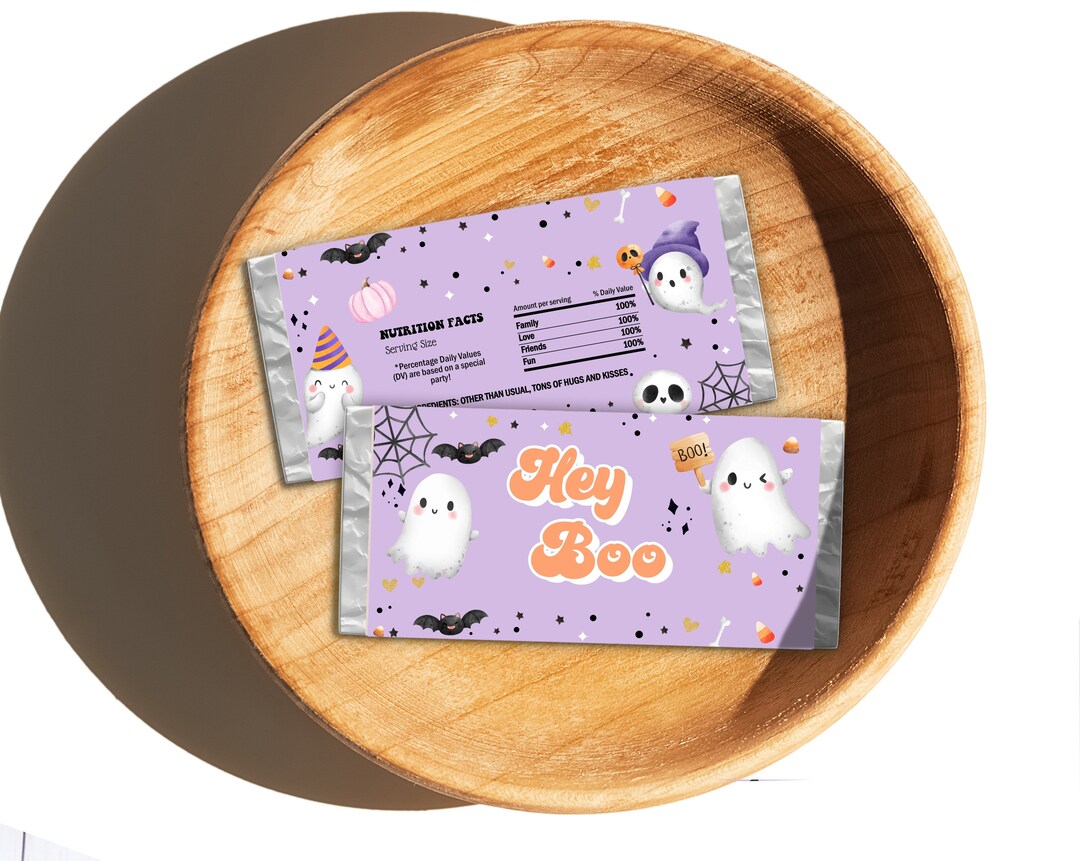 Editable Spooktacular Chocolate Bar Wrapper Boo Day Ghost Candy Bar ...