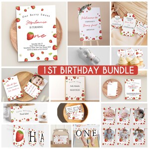 Editable Strawberry Birthday Favor Tag, Printable Strawberry Birthday ...