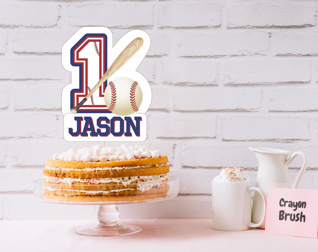 Rookie of the Year First Cake Topper 1st Birthday Baseball - Etsy