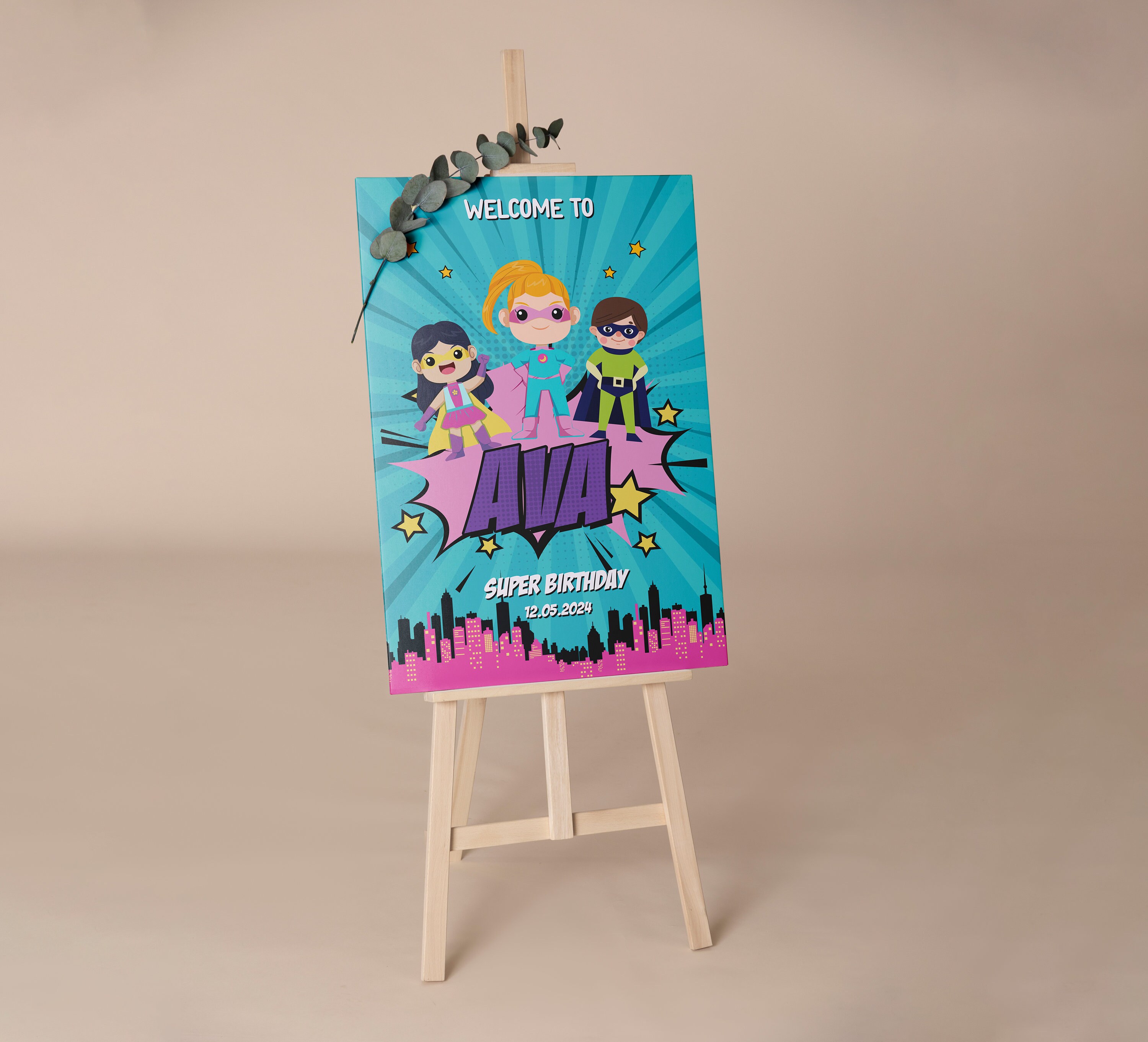 Editable Superhero Girl Gable Box Favor Label Superhero Girl Gift Box ...