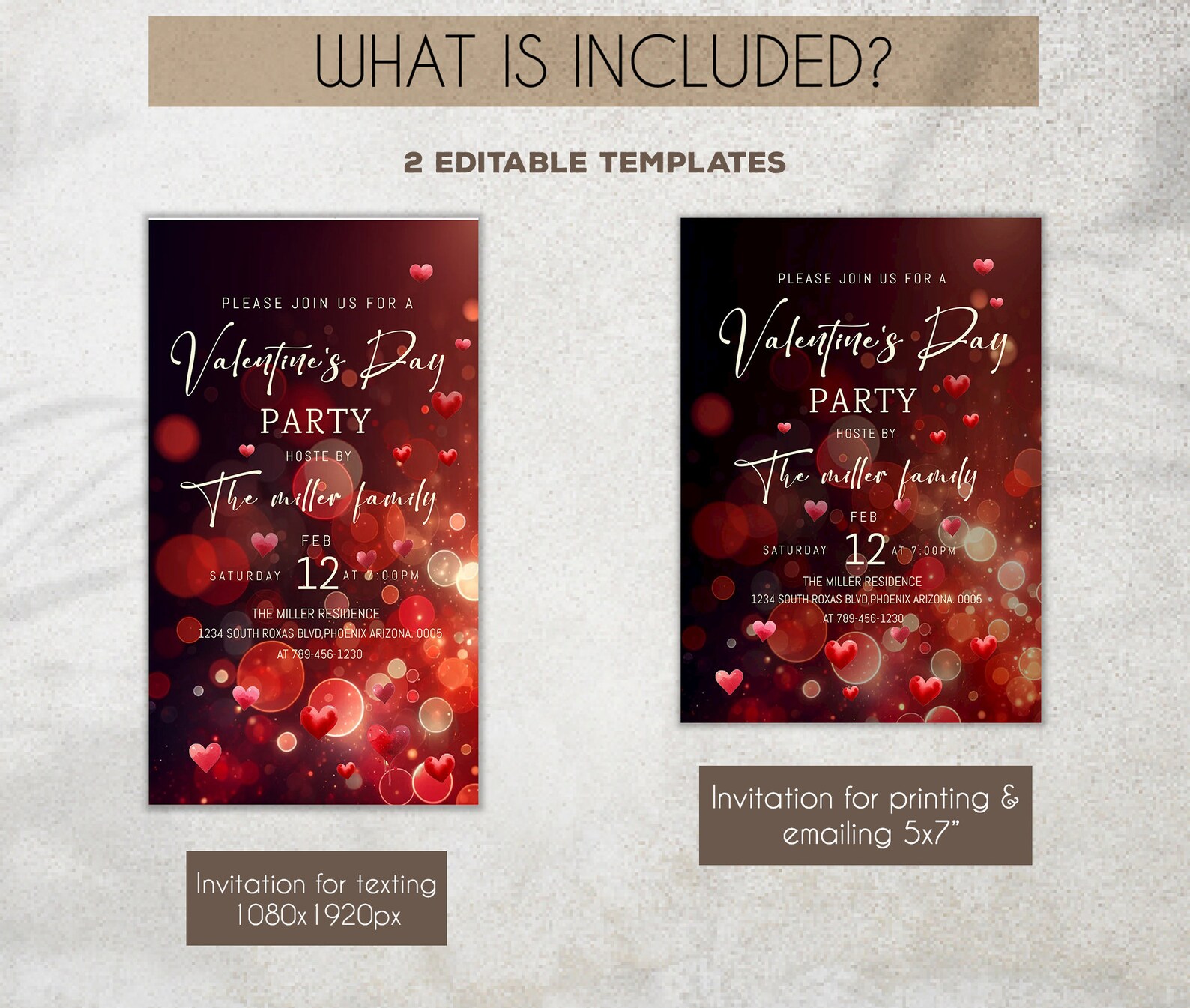 Editable Digital Valentine Invitation Electronic Valentine Party Invite ...