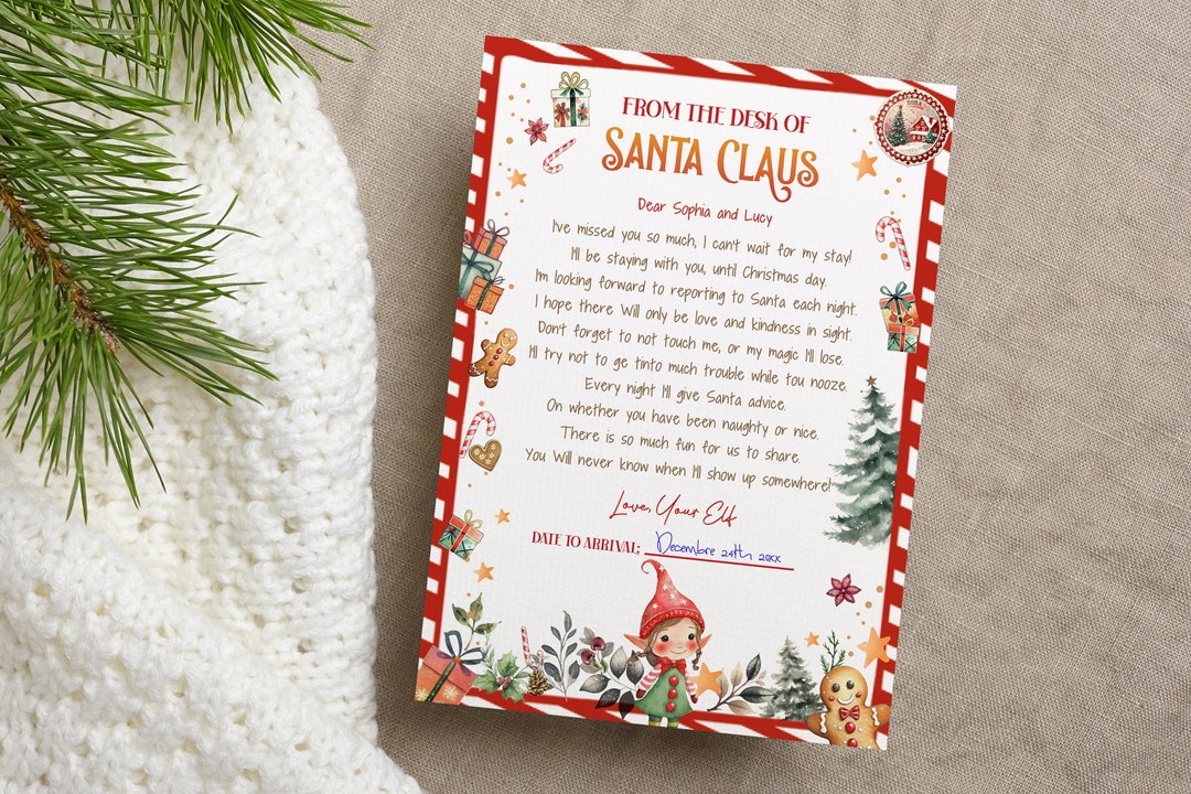 Editable First Time Elf Arrival Letter Return Letter Christmas Elf I'm ...