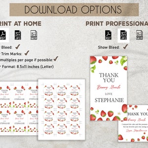 Editable Strawberry Birthday Favor Tag, Printable Strawberry Birthday ...