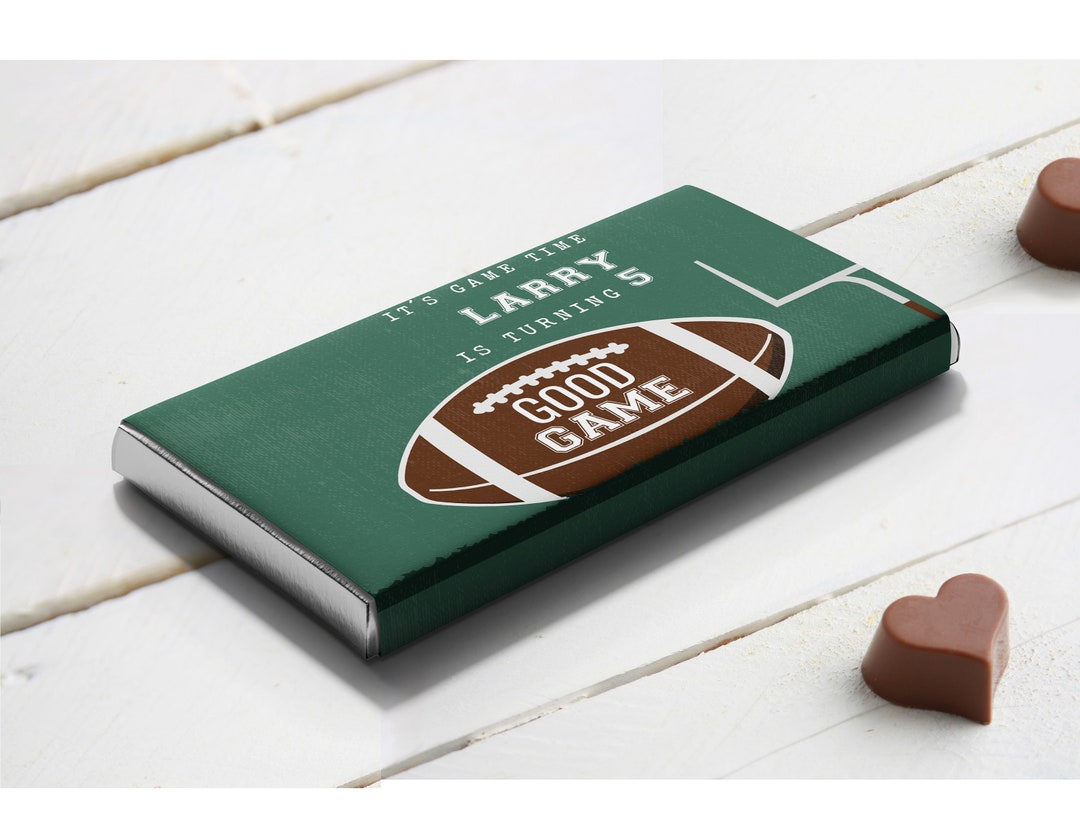 Football Chocolate Bar Wrapper Football Candy Bar Wrapper Football ...