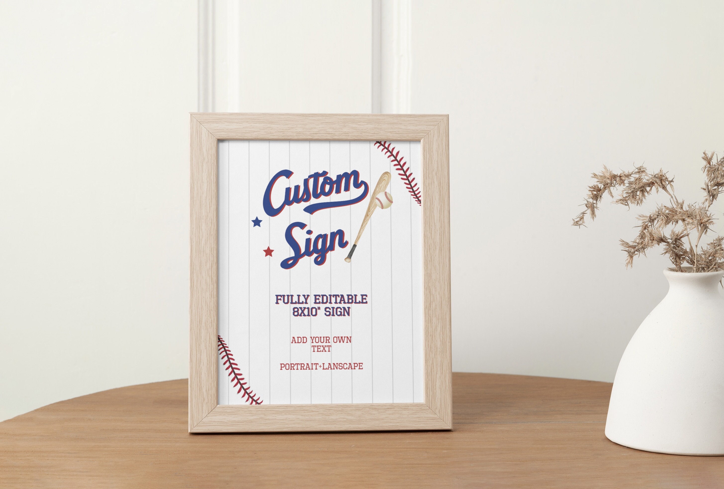 Rookie of the Year First Birthday Sign, Baseball 1st Birthday Custom ...