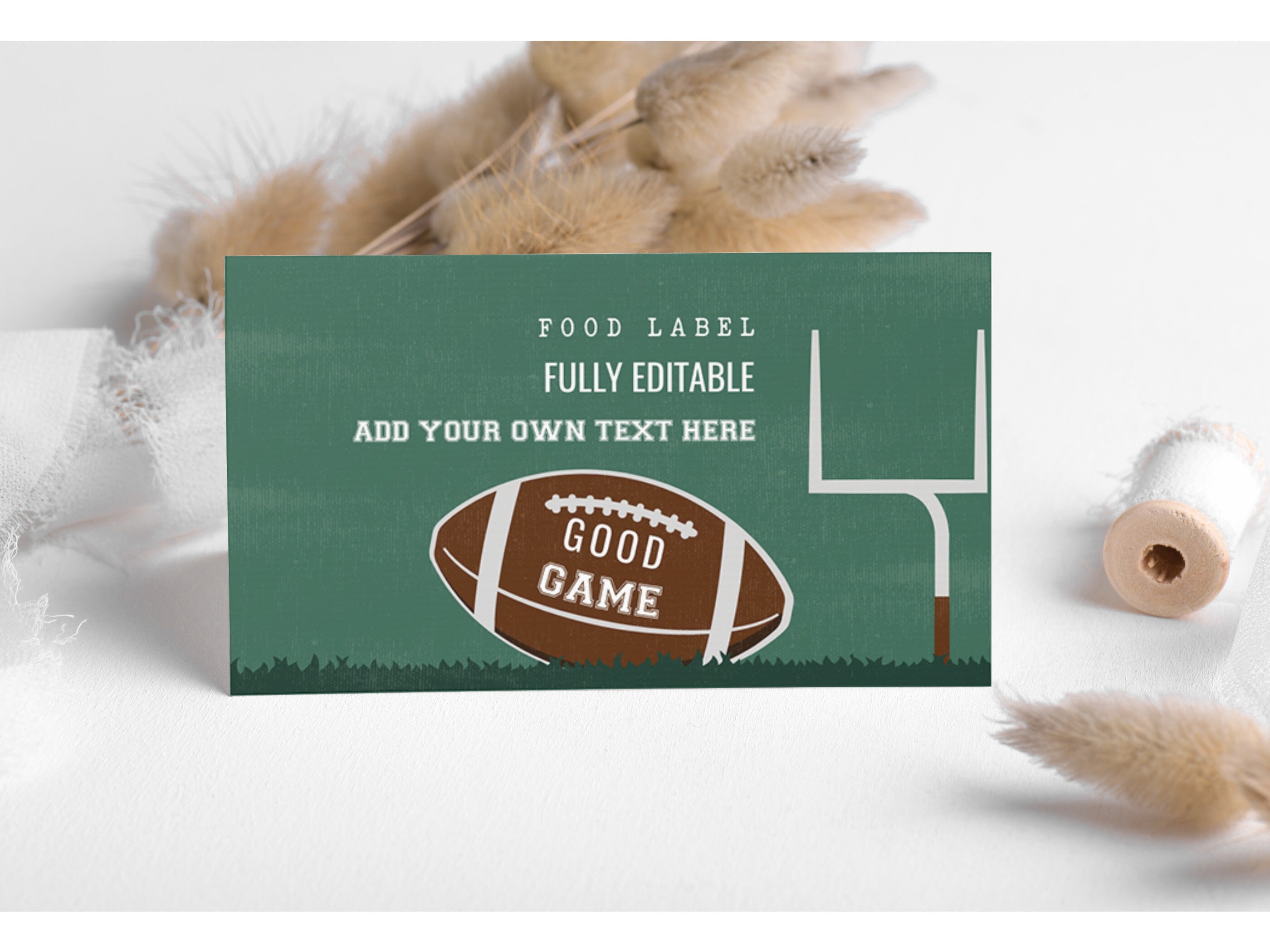 Editable Football Gable Box Label Football Birthday Favor - Etsy