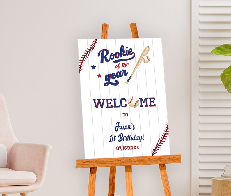 Rookie of the Year First Cake Topper 1st Birthday Baseball - Etsy