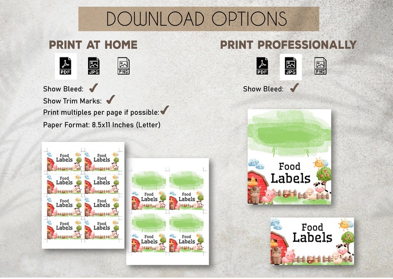 Editable Farm Animals Food Labels Barnyard Birthday Food - Etsy