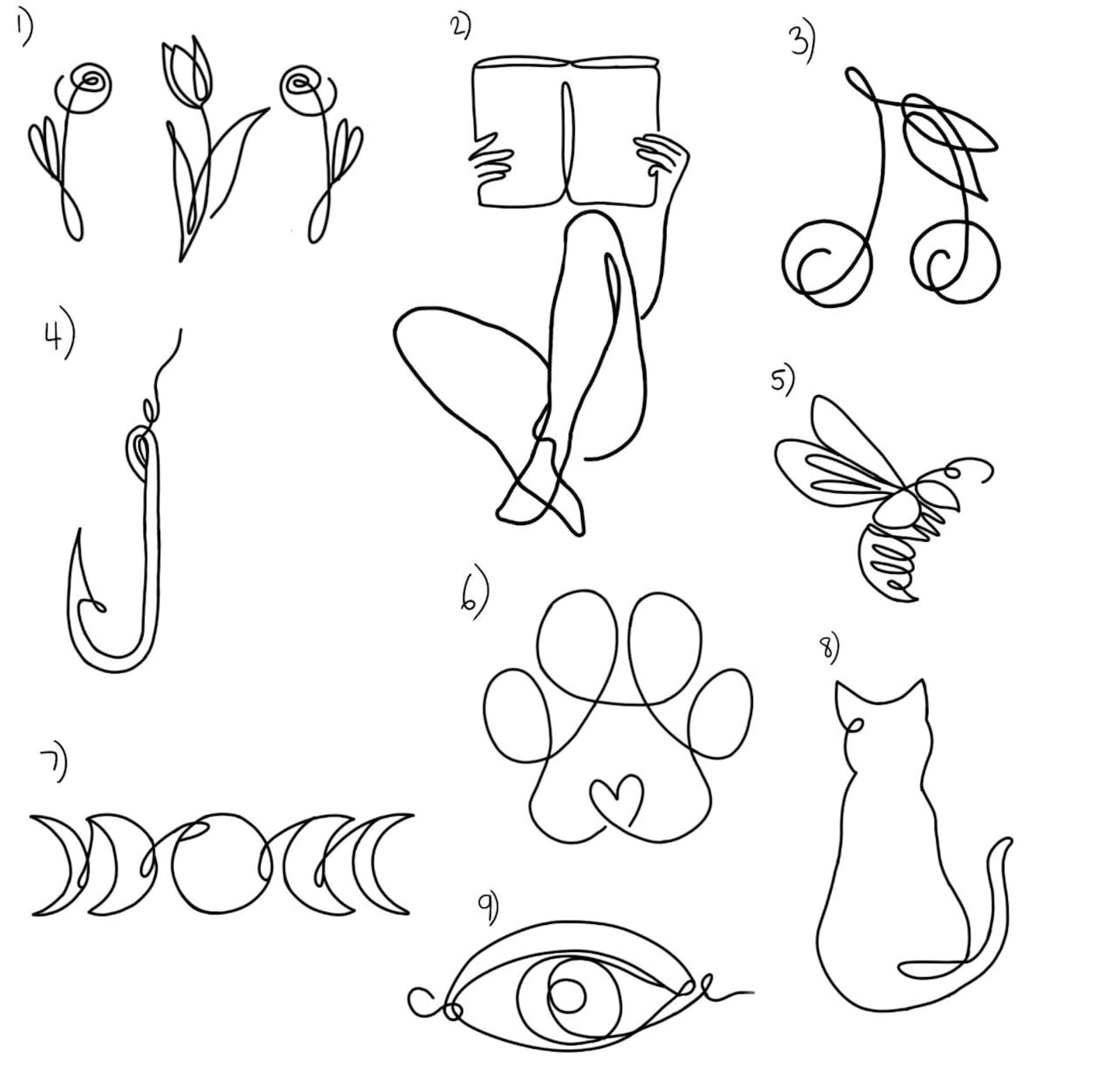 Line Work Decal Sticker - Etsy