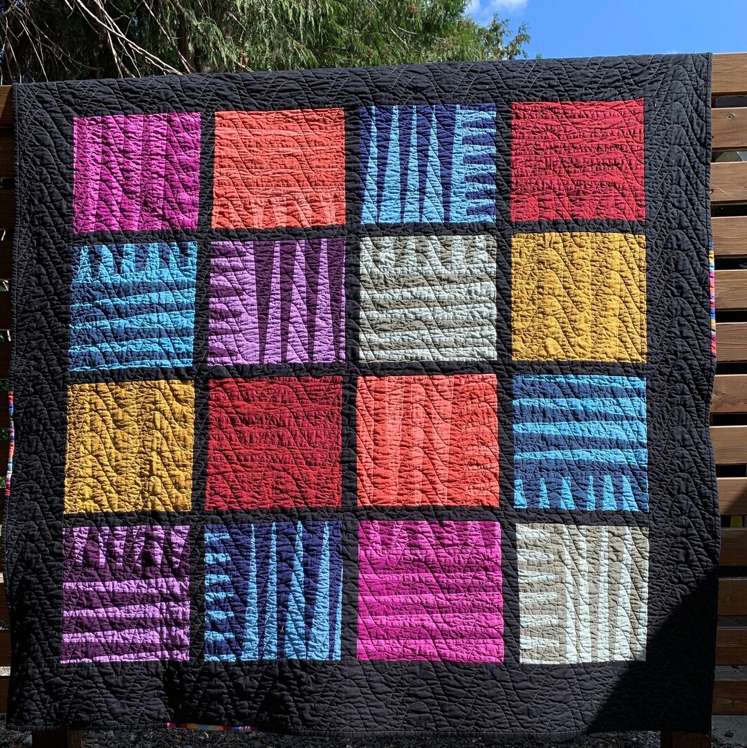 Modern Improvisational Quilt - Etsy