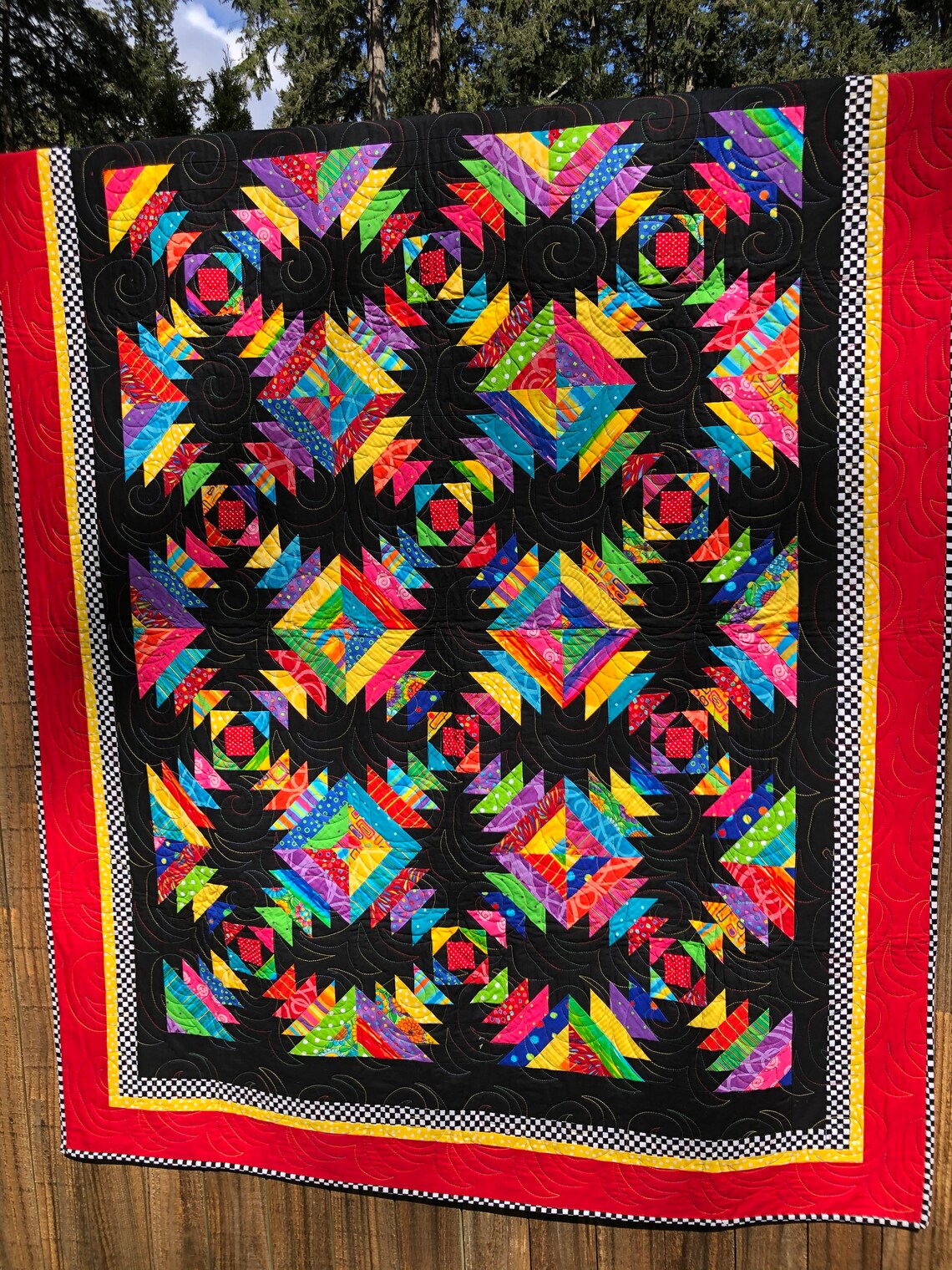 Handmade Quilt, Classic Pineapple Block - Etsy