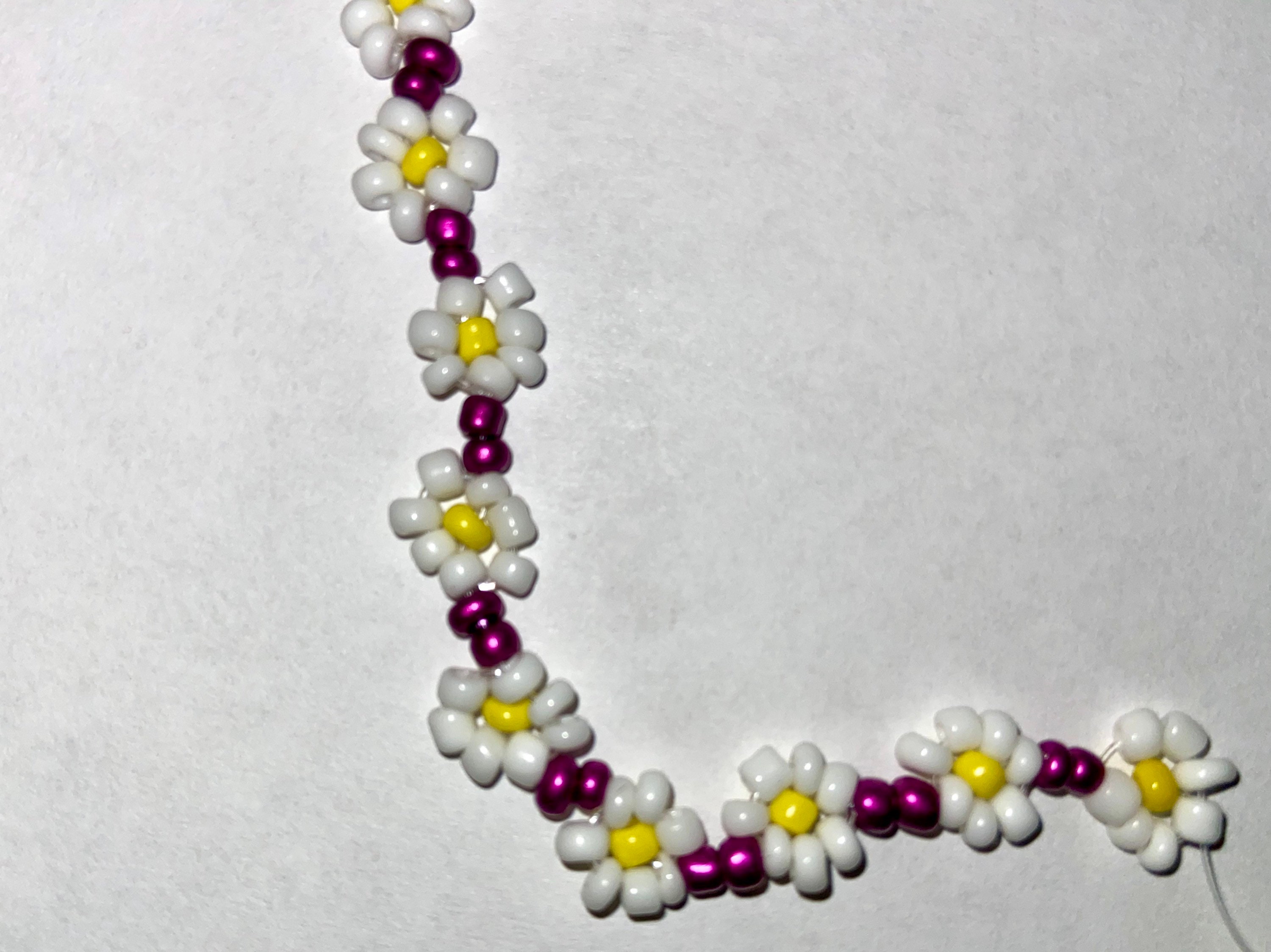 Flower Bead Bracelet - Etsy