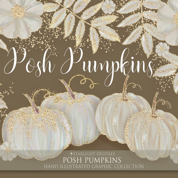 Glitter Pumpkins - Etsy