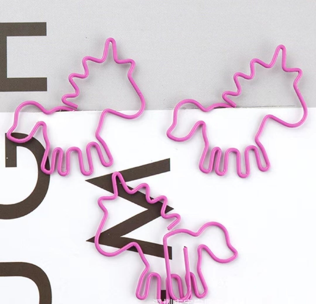 Pink Unicorn Paper Clips /cute Unicorn Metal Paper Clips /unicorns ...