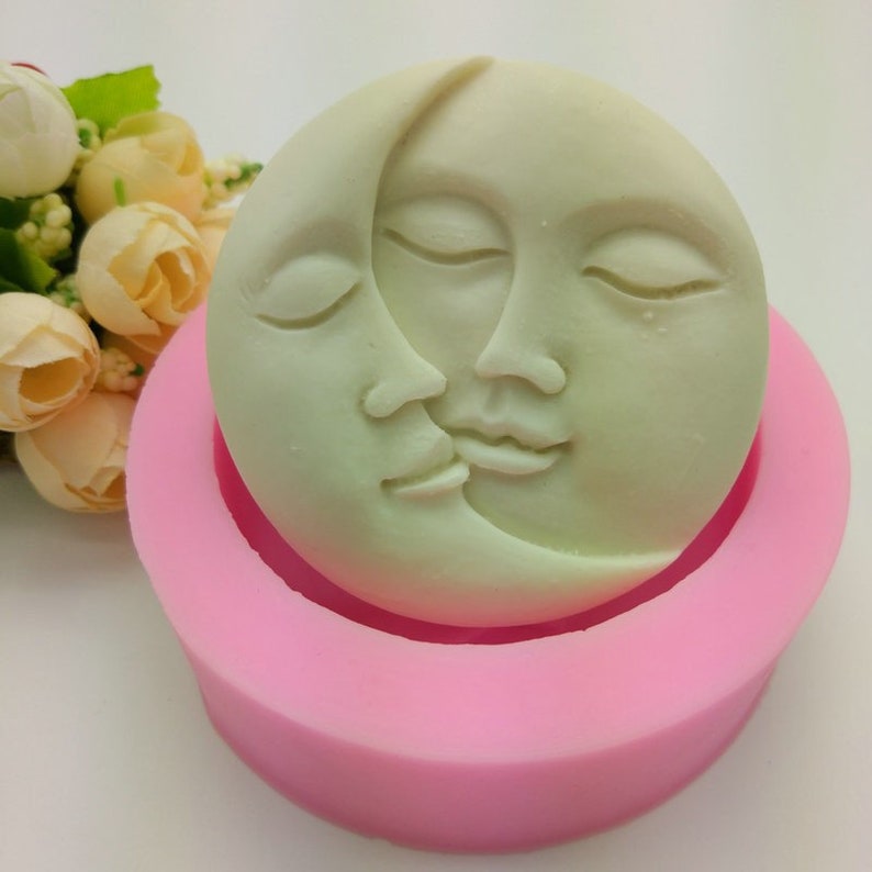 Sun and Moon Face Silicone Mould /moon and Face Mould/moon - Etsy