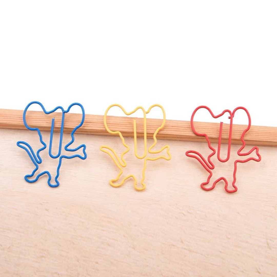 Red Cartoons Mouse Paper Clips /yellow Mouse Metal Paper Clips/blue ...