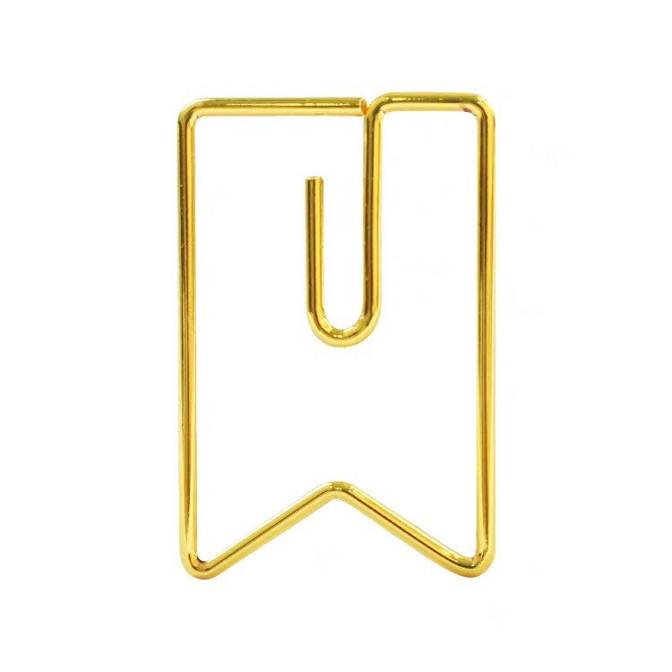 Gold Flag Paper Clips/creative Flag Metal Clips /metal Paper - Etsy