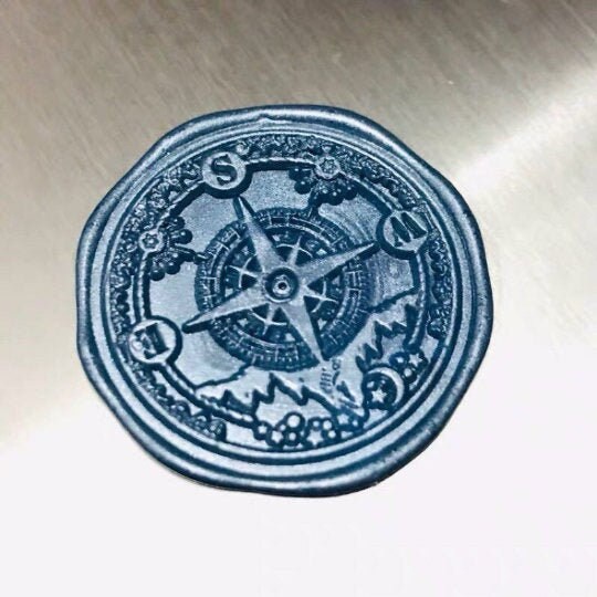 Compass Wax Seal Stamp/compass Flower Wax Sealing Stamp/custom | Etsy