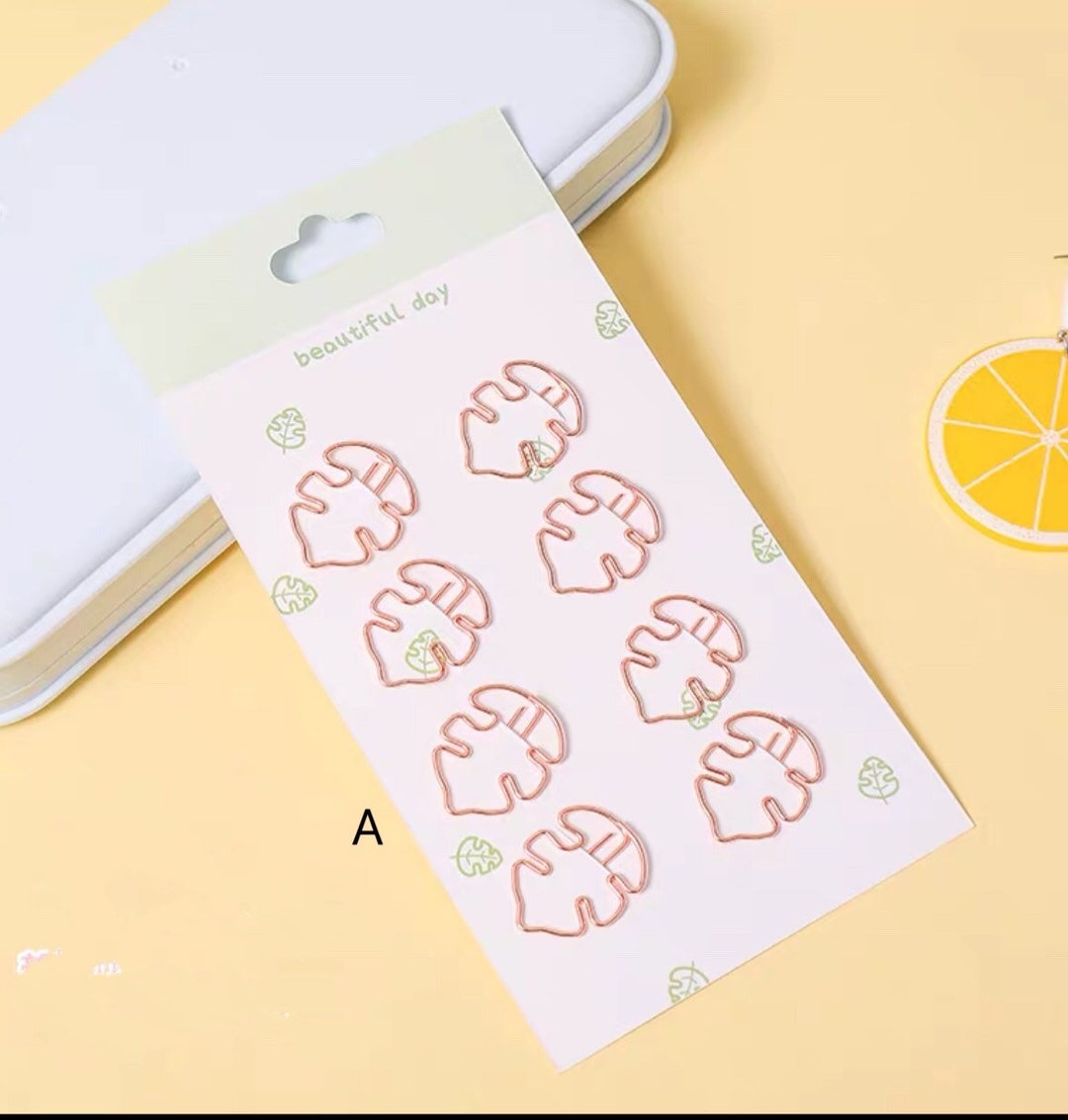 Leaf and Bananas Leaf Paper Clips /cat and Dog Metal Clips - Etsy