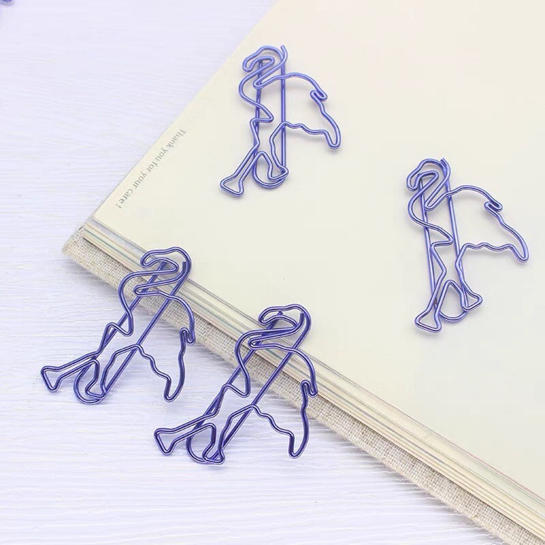 Purple Flamingo Paper Clips , Flamingos Shape Metal Paper Clips ,cute ...
