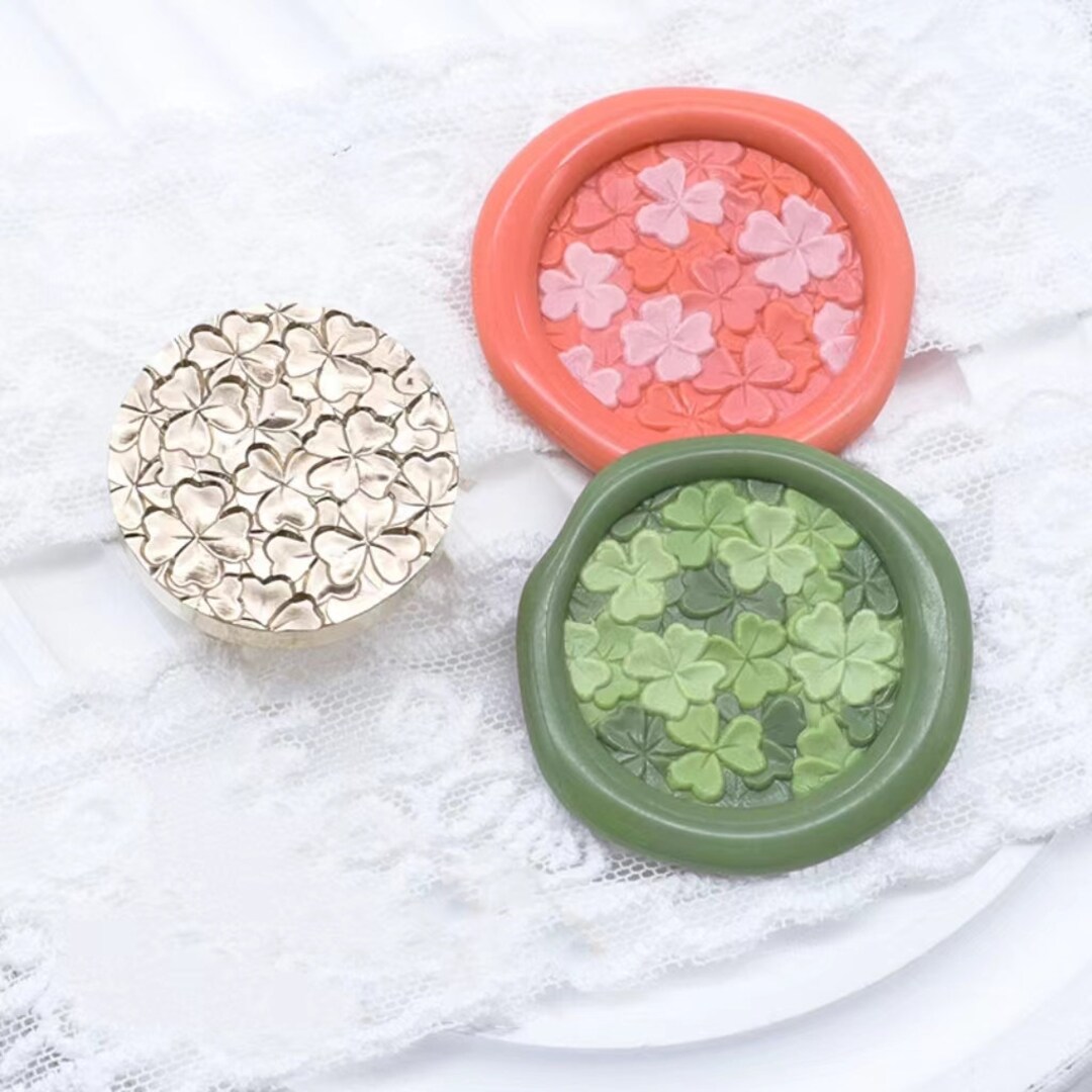 3D Four Leaf Clover Wax Seal Stamp: Plant Sealing Kit (25mm) - Etsy