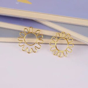Gold Sunflower Paper Clips sunflower Metal Paper Clips - Etsy